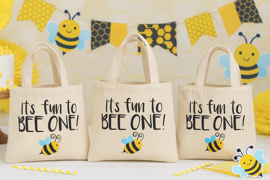 Bee Party Favor Bags - It's Fun to BEE ONE - First Birthday - Etsy