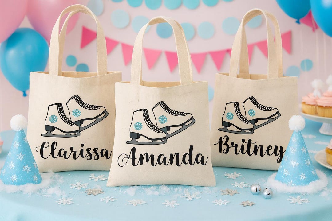 Custom Ice Skating Party Favor Bags - Perfect for Ice Skating Themed ...