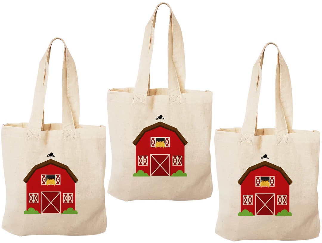 3 Farm Treat Bags, Barnyard Party Bags, Farm Party Favors, Barnyard ...