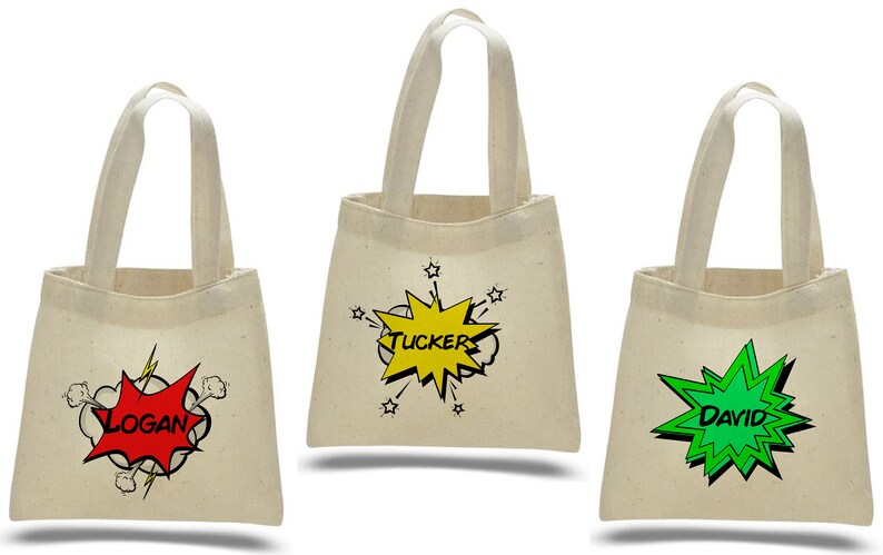 Comic Book Super Hero Party Favor Bags - Set of Three Bags - Etsy