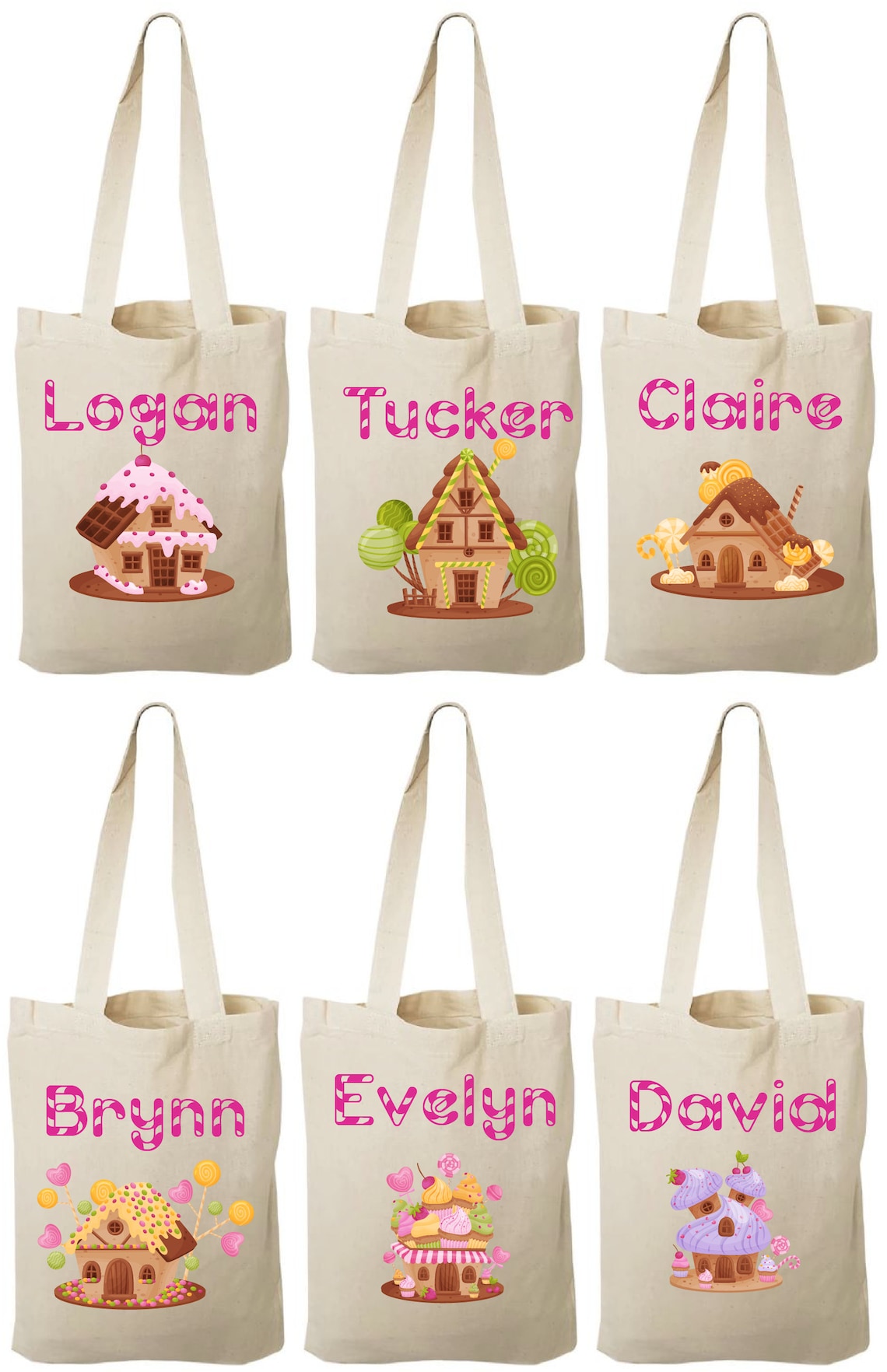 6 Candyland Treat Bags Candy Party Bags Candyland Party | Etsy