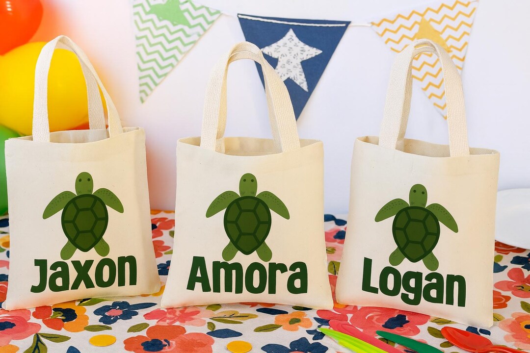 Custom Sea Turtle Party Favor Bags - Perfect for Sea Turtle or Ocean ...
