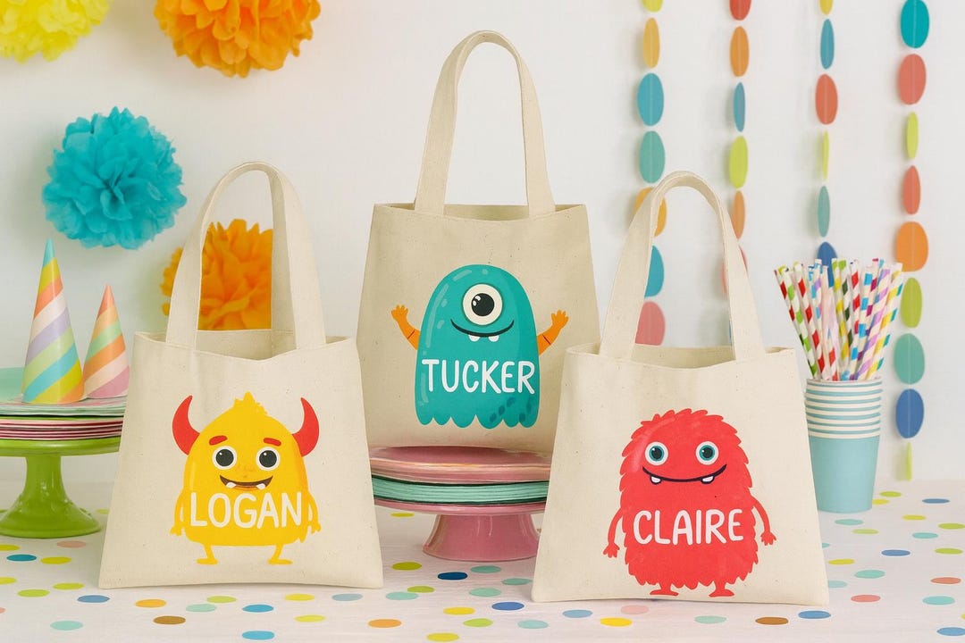Personalized Monster Party Favor Bags - Pefect for Monster Themed ...