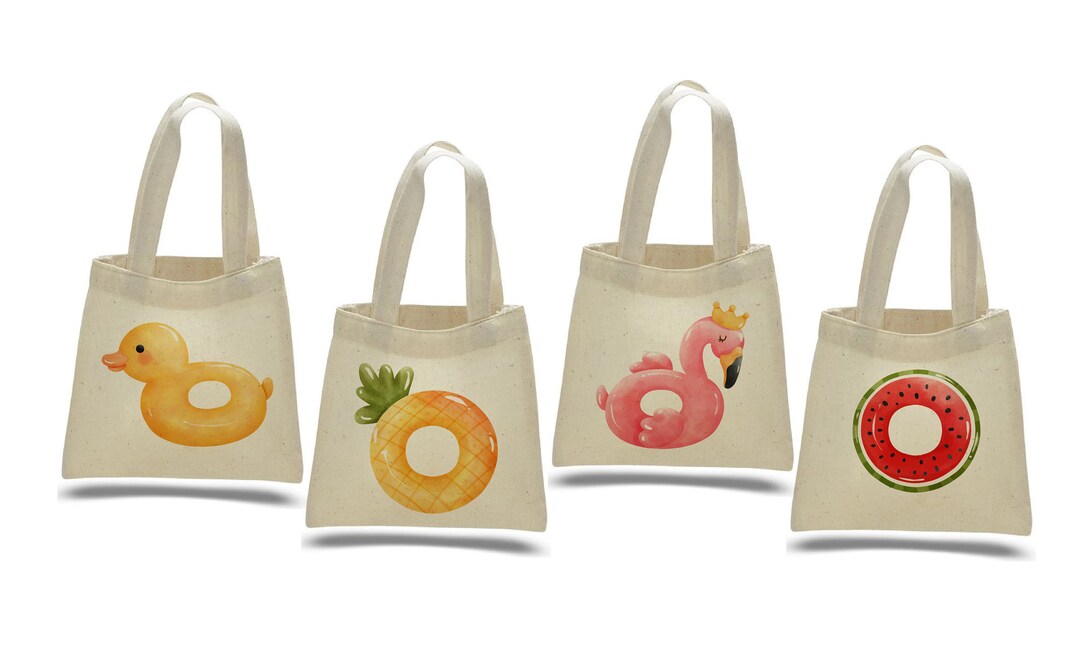 4 Pool Party Gift Bags, Pool Party Favors, Pool Party Treat Bags, Pool ...