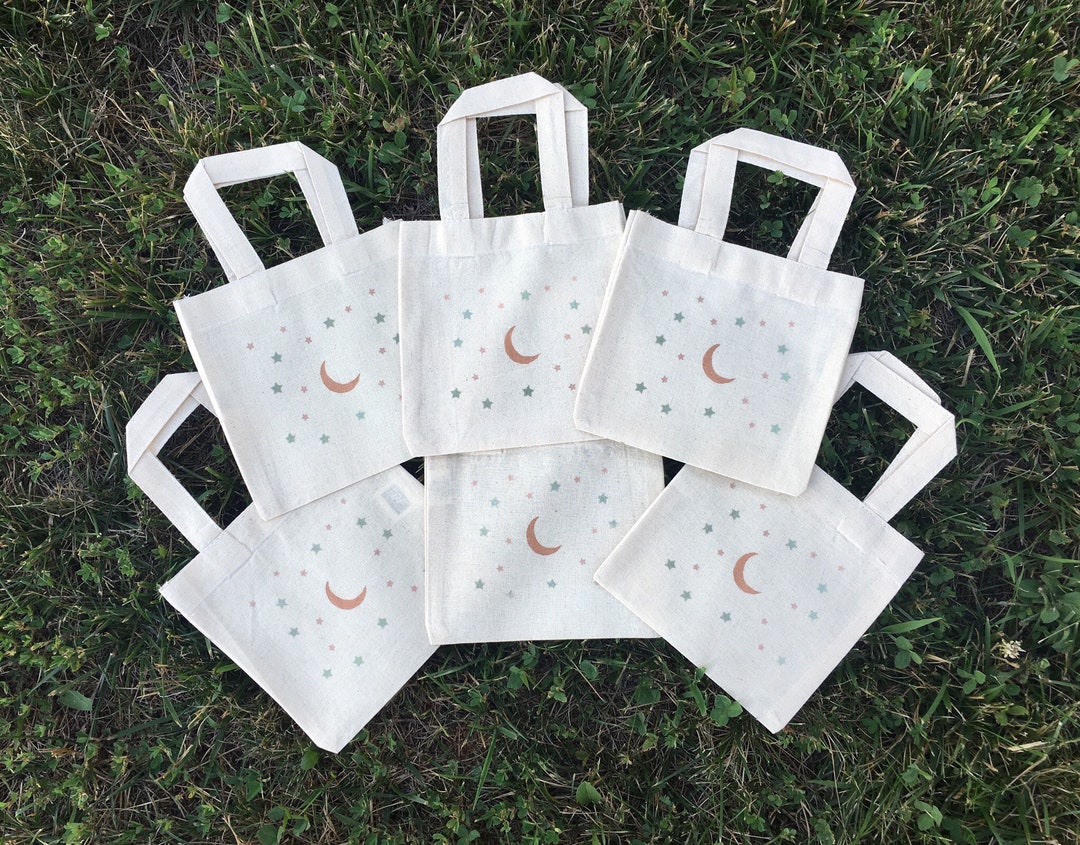 6 Moon and Stars Party Favor Bags, Moon Treat Bags, Star Party Favors ...