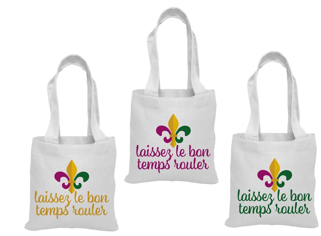3 Mardi Gras Treat Bags, Mardi Gras, Mardi Gras Party, Fleur De Lis ...