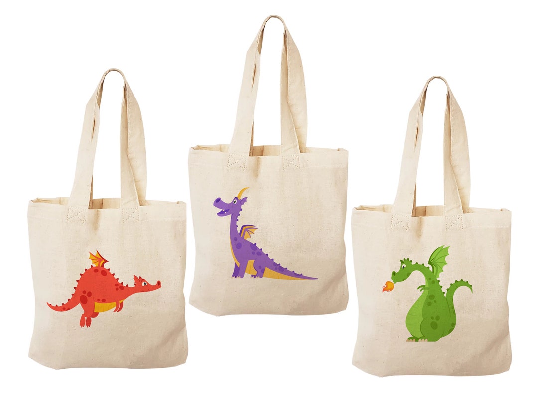 Set of 3 Dragon Treat Bags, Dragon Gift Bags, Dragon Party, Dragon ...