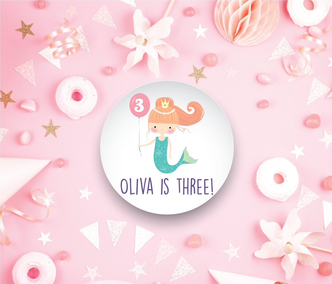 Mermaid Stickers, Mermaid Party Favor Stickers, Stickers, Mermaid Party ...