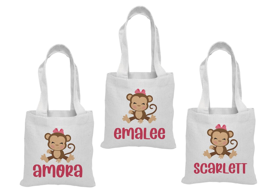 3 Monkey Party Favor Bags, Monkey Party Favors, Monkey, Monkey Party ...