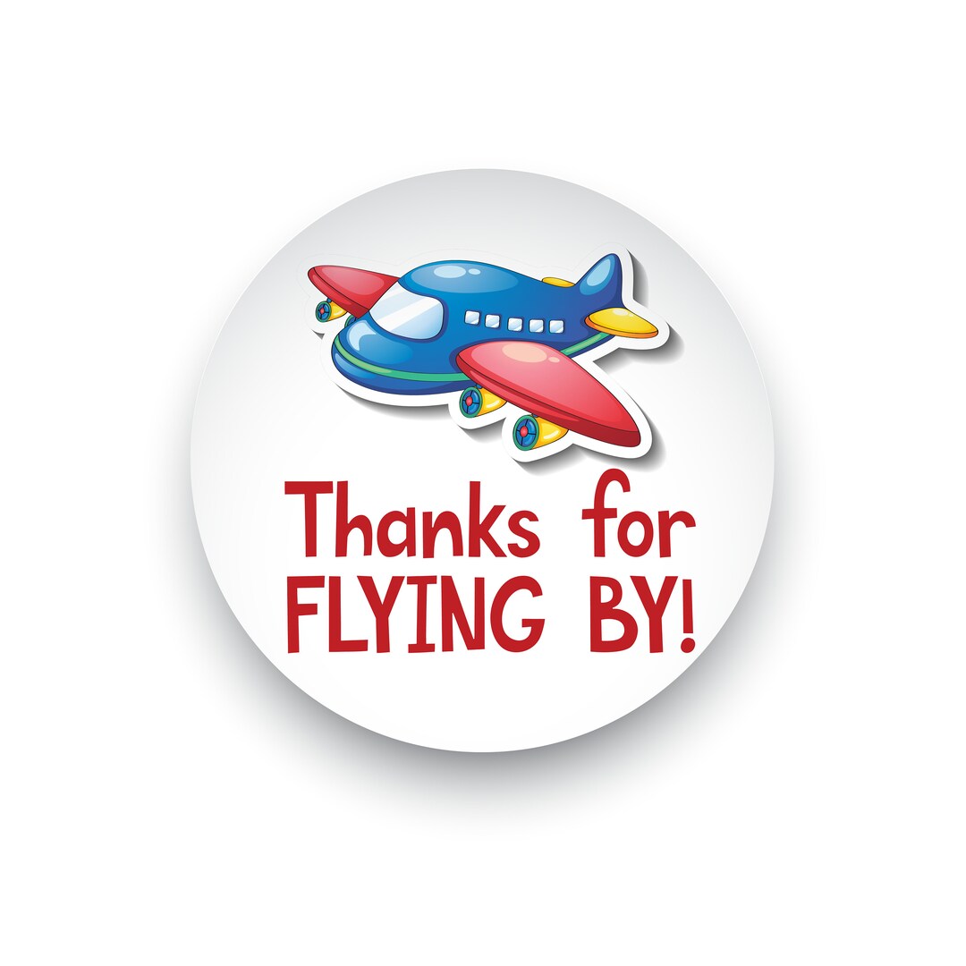 Airplane Birthday Stickers, Airplane Party Favor Stickers, Airplane ...
