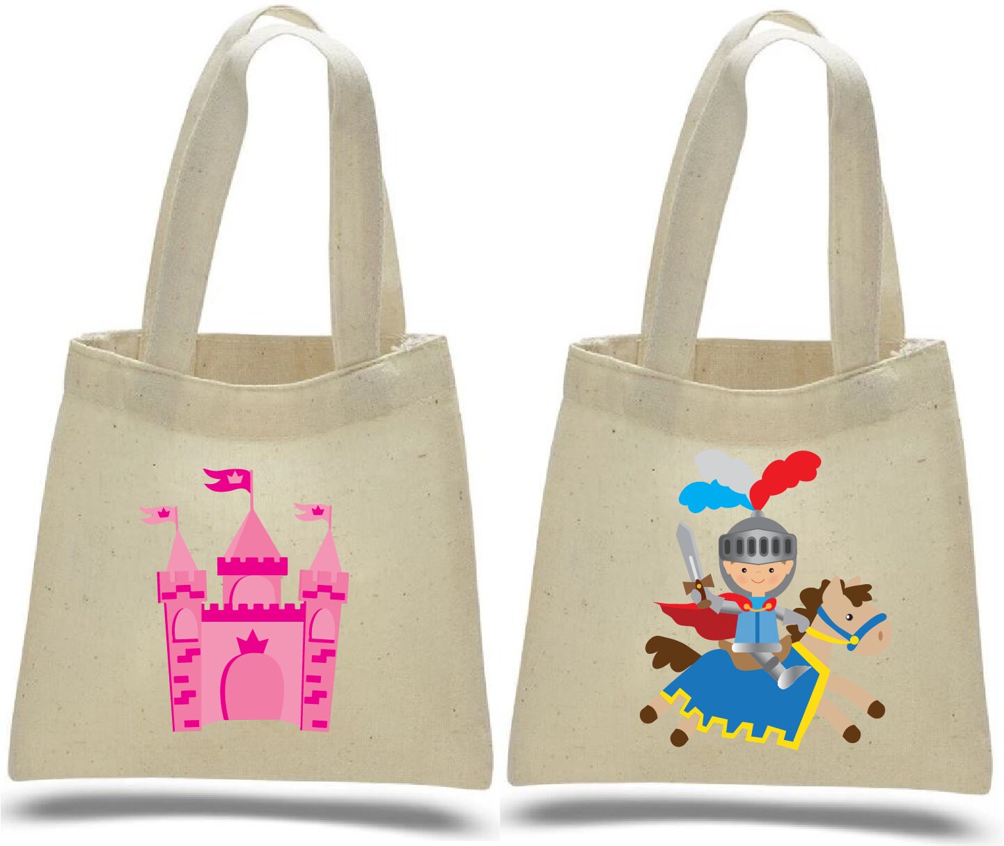 Princess Castle and Knight Party Favor Bags - Set of Two Bags - Etsy