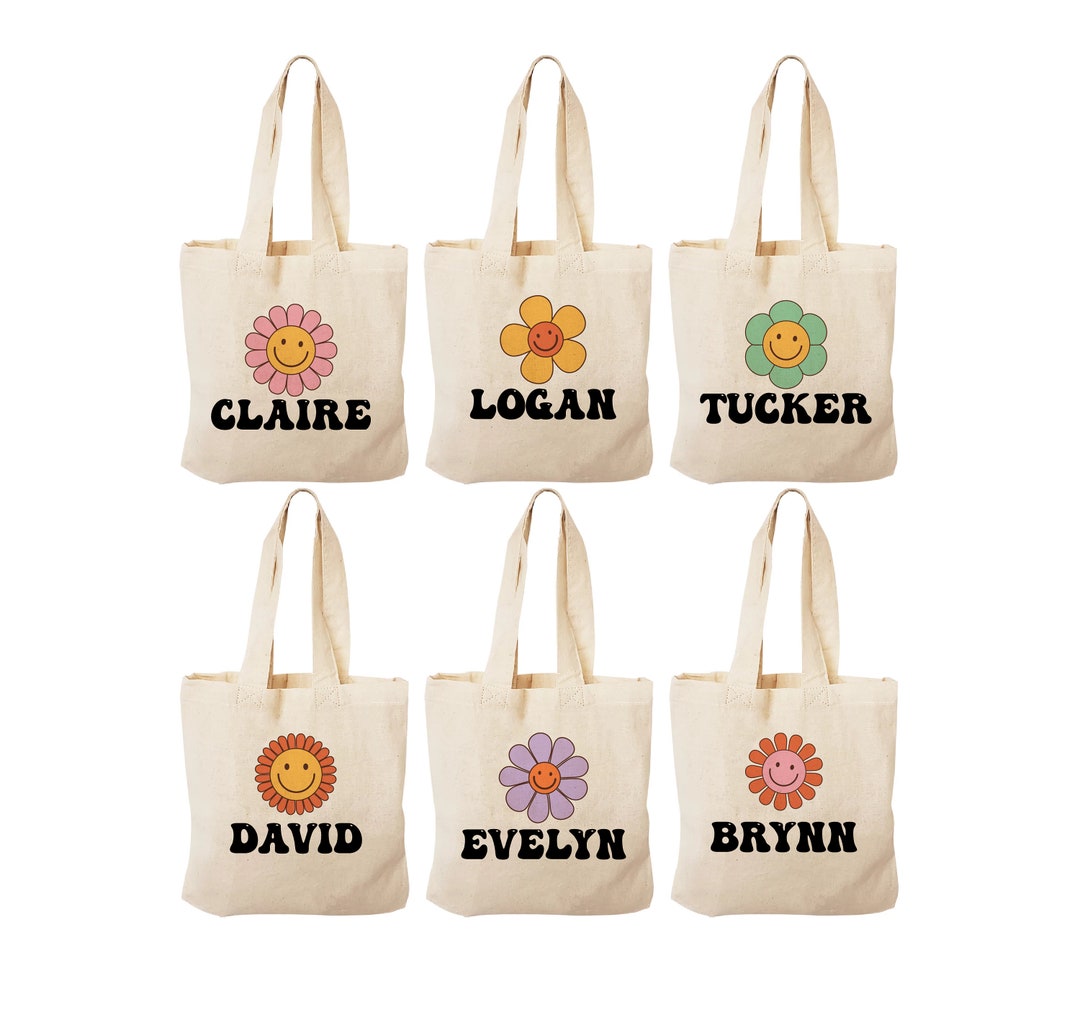 Set of 6 Groovy Flower Power Treat Bags, Flower Goodie Bags, Flower ...