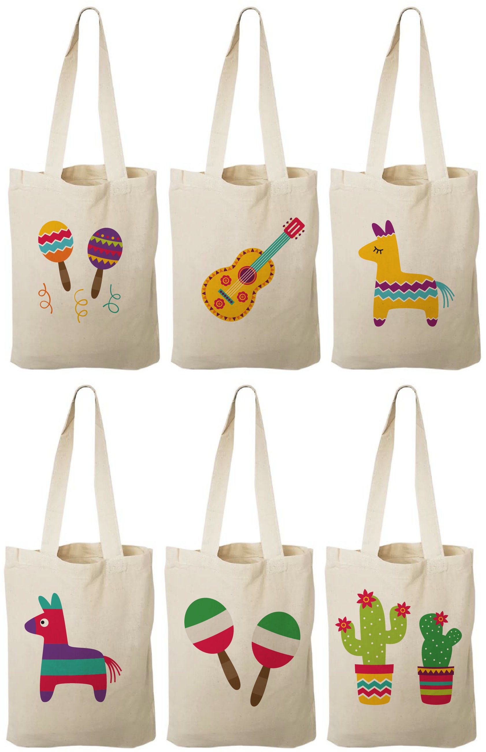 6 Fiesta Treat Bags Fiesta Party Favor Bags Fiesta Party | Etsy