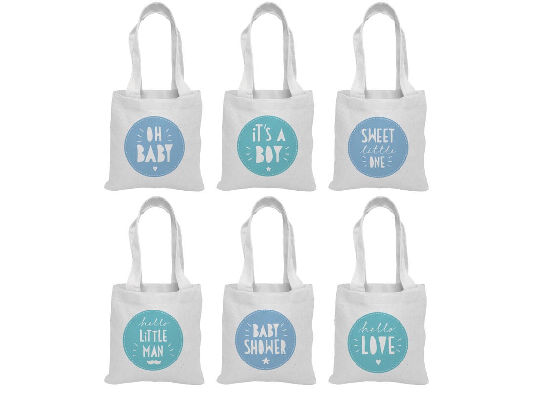 Set of 6 Baby Shower Treat Bags, Baby Shower Gift Bags, Baby Shower ...