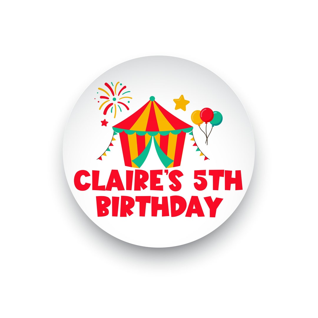 Carnival Birthday Stickers, Carnival Party Favor Stickers, Carnival ...