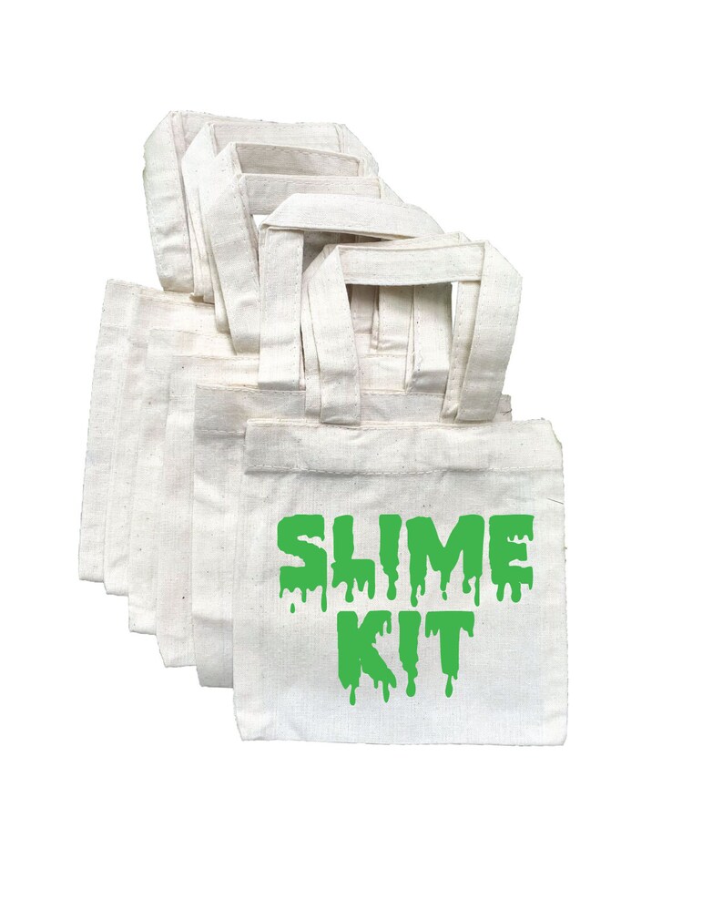 6 Slime Kit Bags Slime Party Favor Bags Slime Party Favors | Etsy