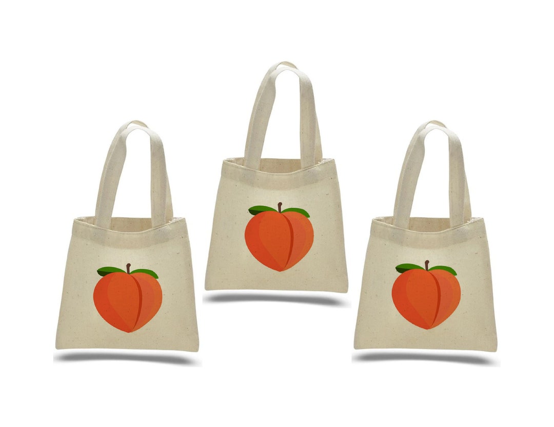3 Peach Treat Bags, Peach Party Favor Bags, Peach Party Favors, Party ...