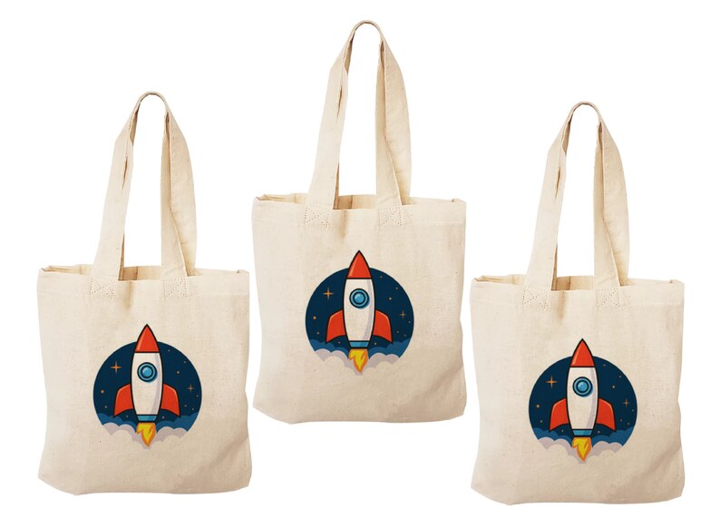 3 Rocket Treat Bags, Rocket Party Favor Bags, Space Party Favors ...