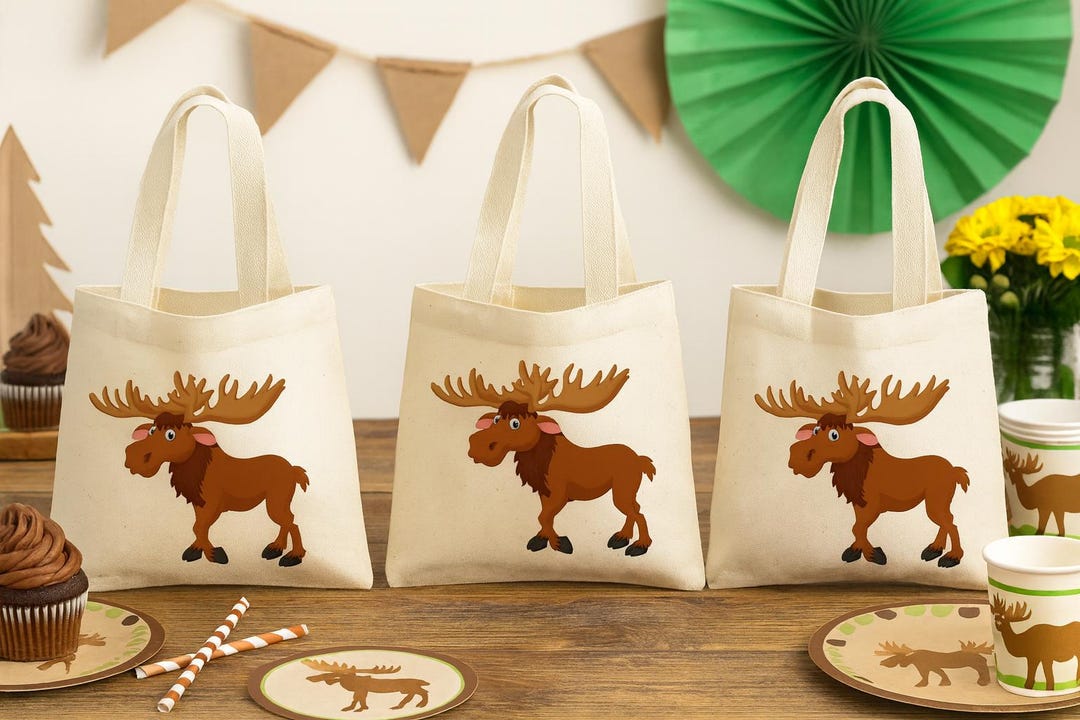 3 Moose Treat Bags, Moose Gift Bags, Moose Goodie Bags, Moose Party ...