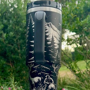 Personalized Men’s Hunting 40oz Laser Engraved Tumbler, Gift for Him ...