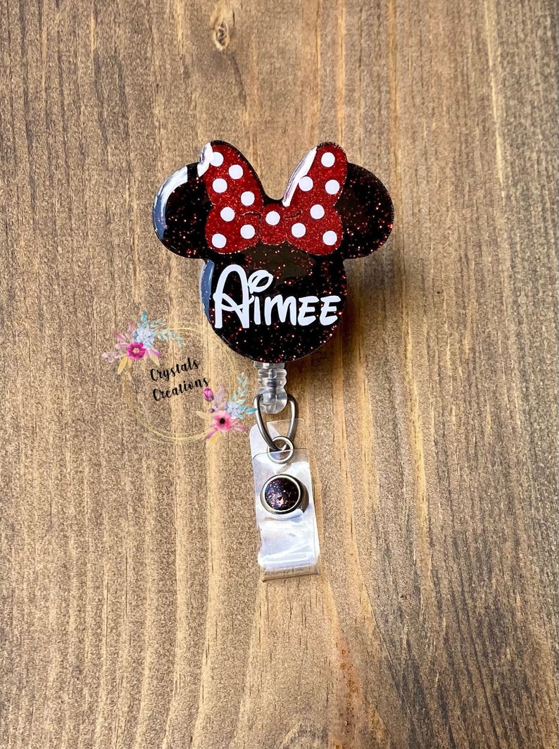 Mouse Badge Reel Cute Badge Reel Retractable Badge Holder - Etsy