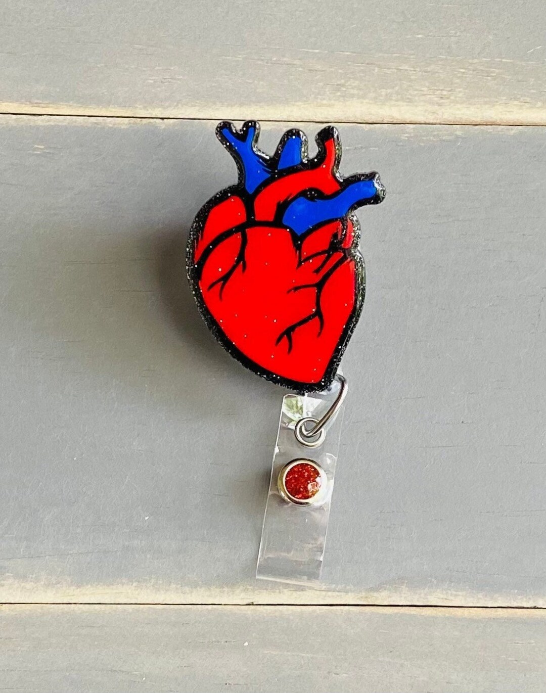 Anatomical Heart Badge Reel, Cardiac Badge Reel, Heart Badge Reel, Cute ...