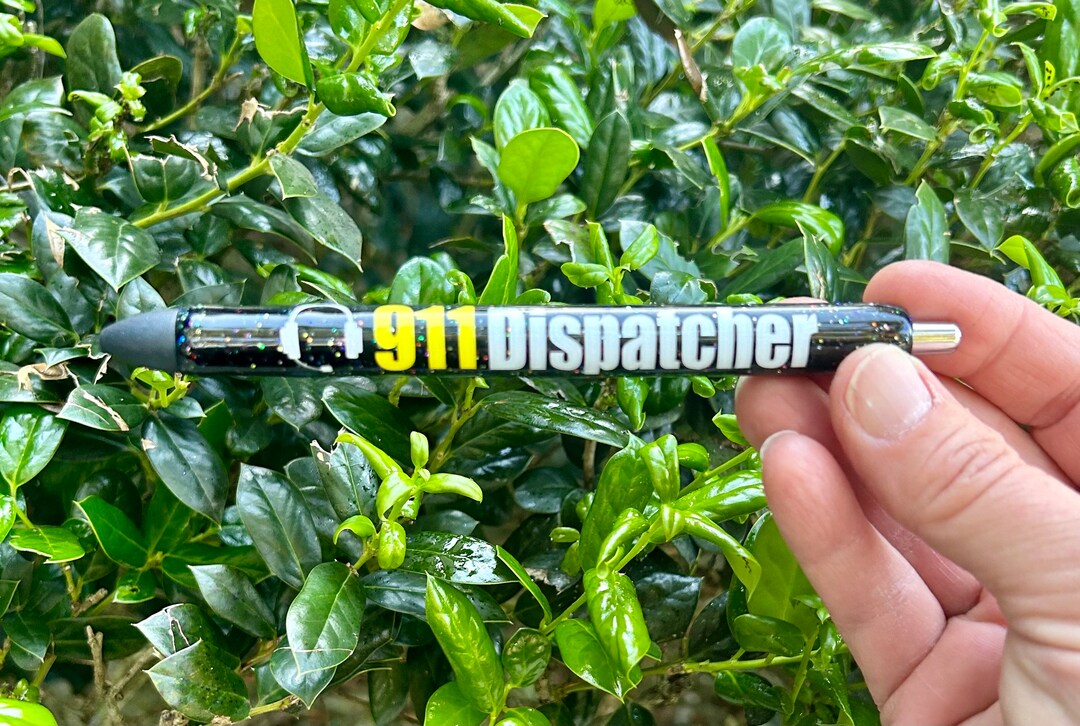 911 Dispatcher Glitter Refillable Pen, EMS Gel Ink Pen, Cute Sparkly ...