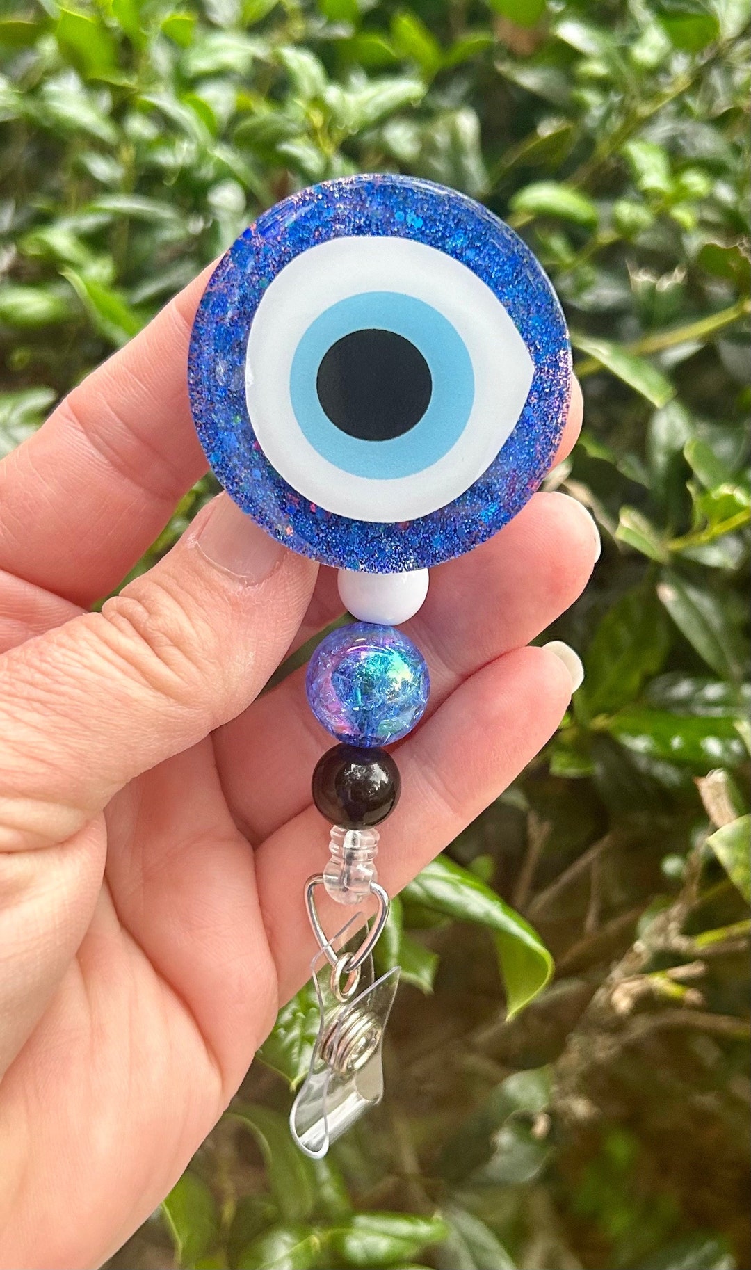 Evil Eye Badge Reel, Evil Protection ID Holder, Nurse Badge Reel, Cute ...