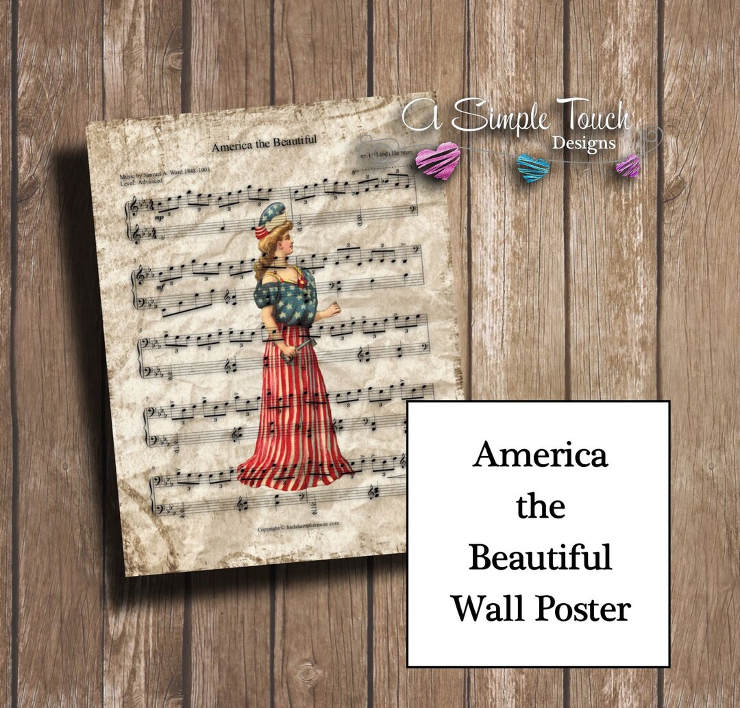 America the Beautiful Wall Art Decor Poster - Etsy