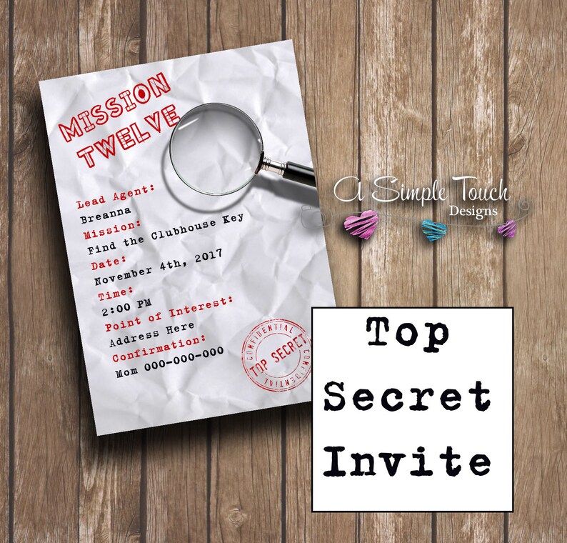 Escape Room/top Secret Mystery Birthday Party Invitation - Etsy