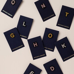 Small Goldwork Letter Pin - Etsy UK