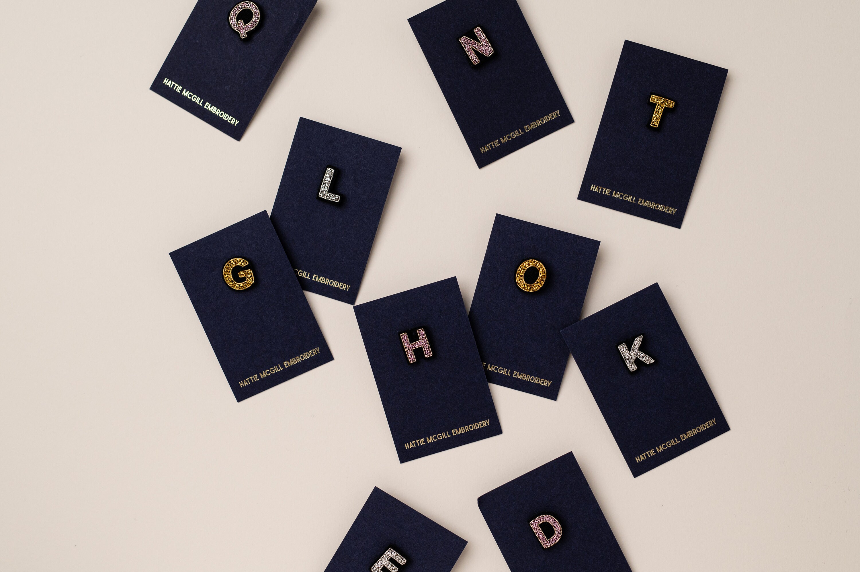 Small Goldwork Letter Pin - Etsy UK