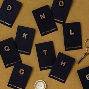 Small Goldwork Letter Pin - Etsy UK