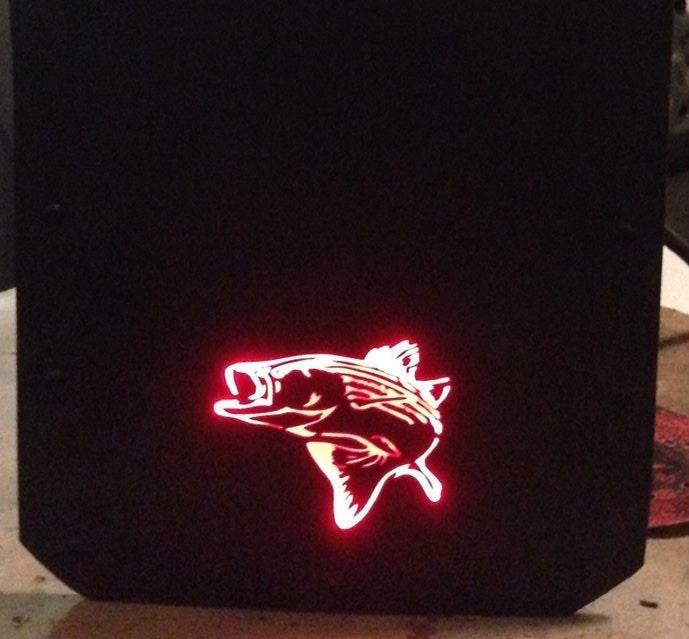 Jumping Bass Fish Lighted Mud Flaps, Illumiflaps, Universal for Trucks ...