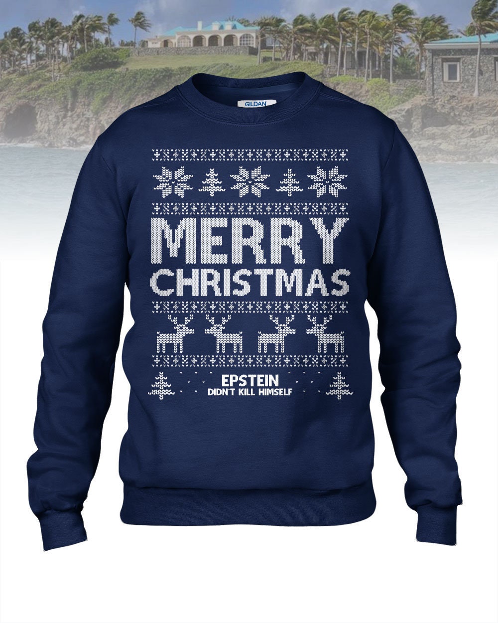 Funny Jeffery Epstein Ugly Christmas Sweater Epstein Meme Holiday Party ...
