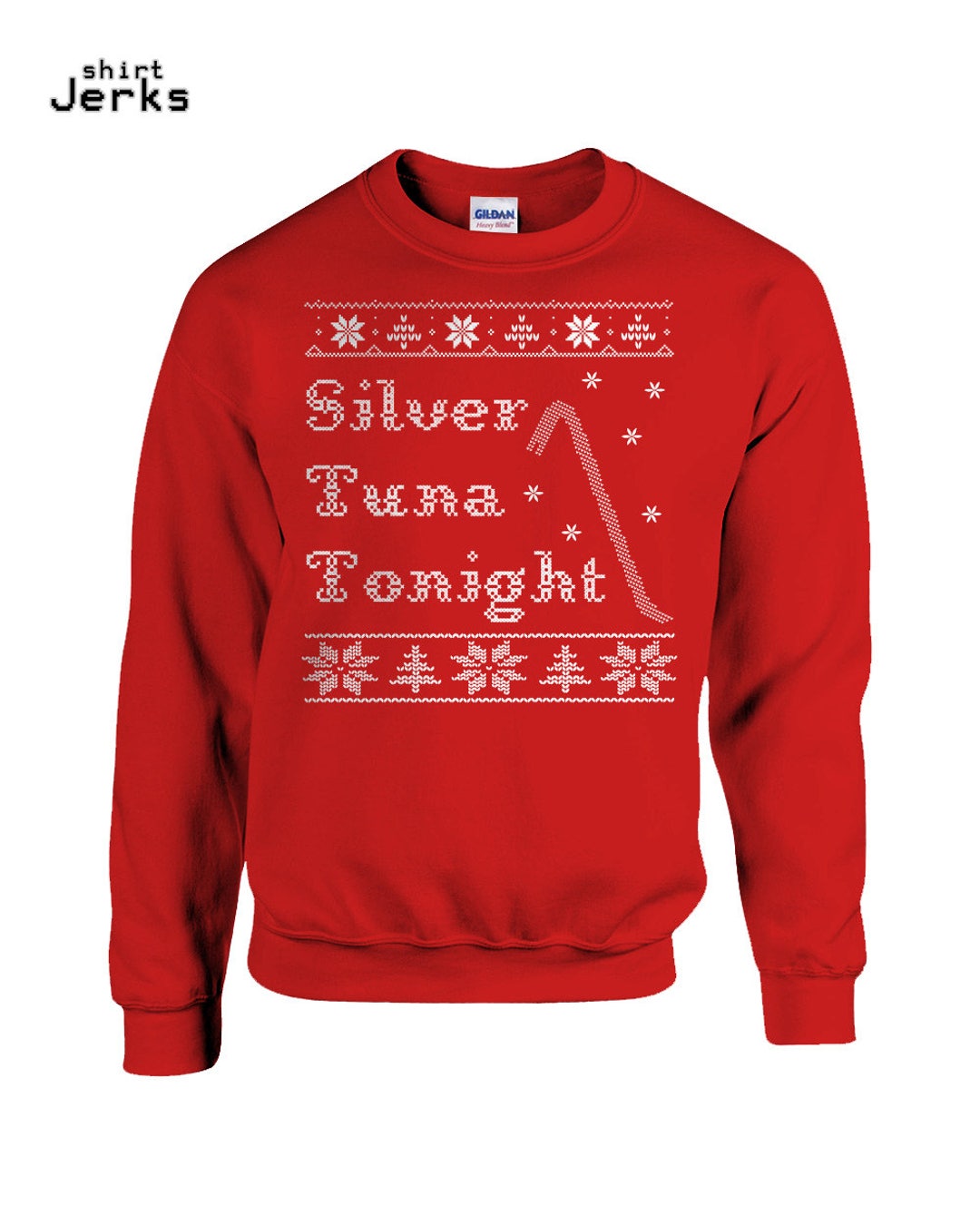 Sweater Silver Tuna Tonight Funny Christmas Ugly Sweater Movie T-shirt ...