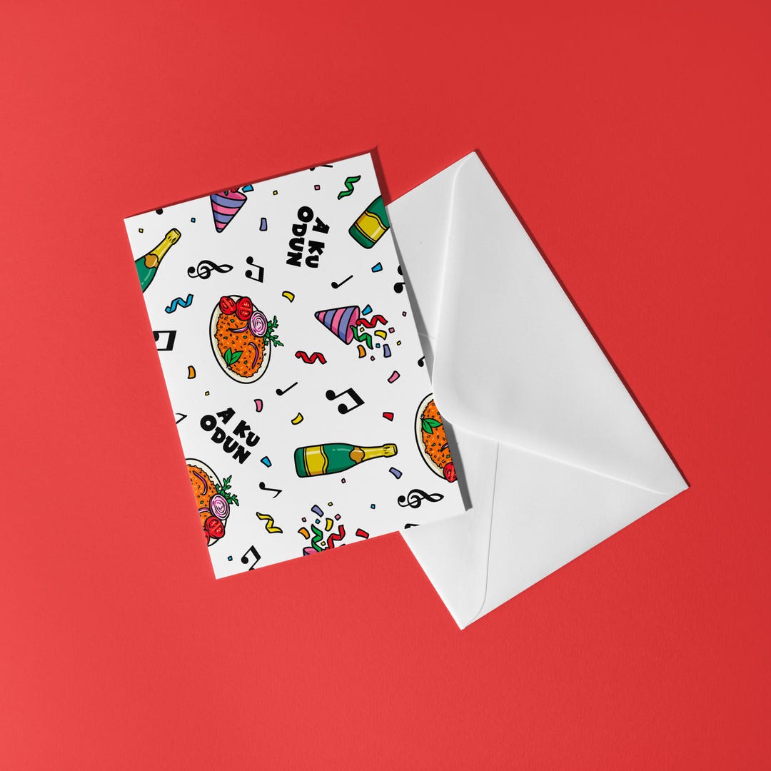 Printable Nigerian Celebration Greetings Card | Yoruba Inspired ...