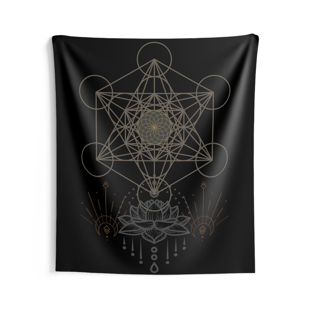 Metatron Lotus Tapestry - Original Design - Etsy