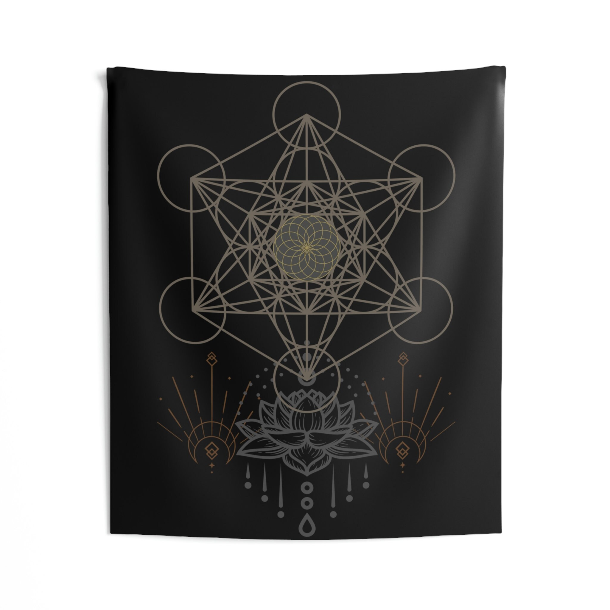 Metatron Lotus Tapestry Original Design - Etsy