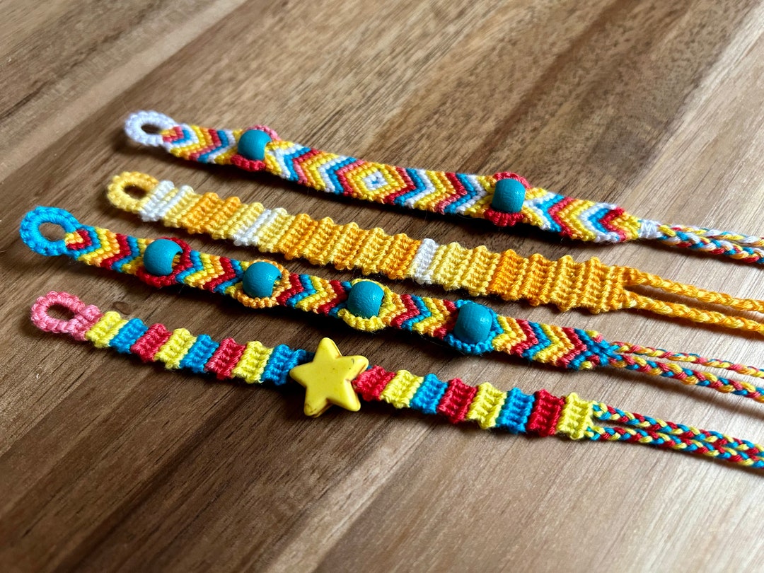 Children’s Friendship Bracelets, Cotton String Knotted Bracelet, Flip ...
