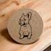 Frenchie Gift. French Bulldog Coasters Dog Coasters Cork - Etsy