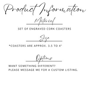 Frenchie Gift. French Bulldog Coasters, Dog Coasters, Cork Engraved ...