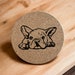 Frenchie Gift. French Bulldog Coasters, Dog Coasters, Cork Engraved ...