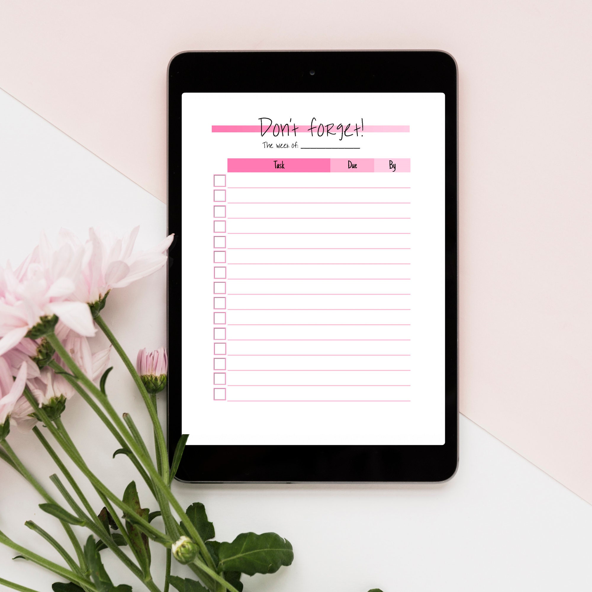 Don't Forget! Editable, Fillable, Printable Weekly To-do and Checklist ...