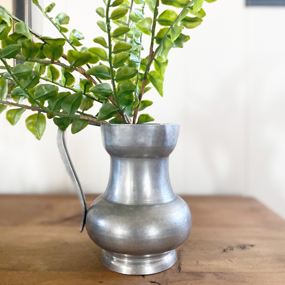 Antique Pewter Pitcher British Bulbous Pint Measure - Etsy