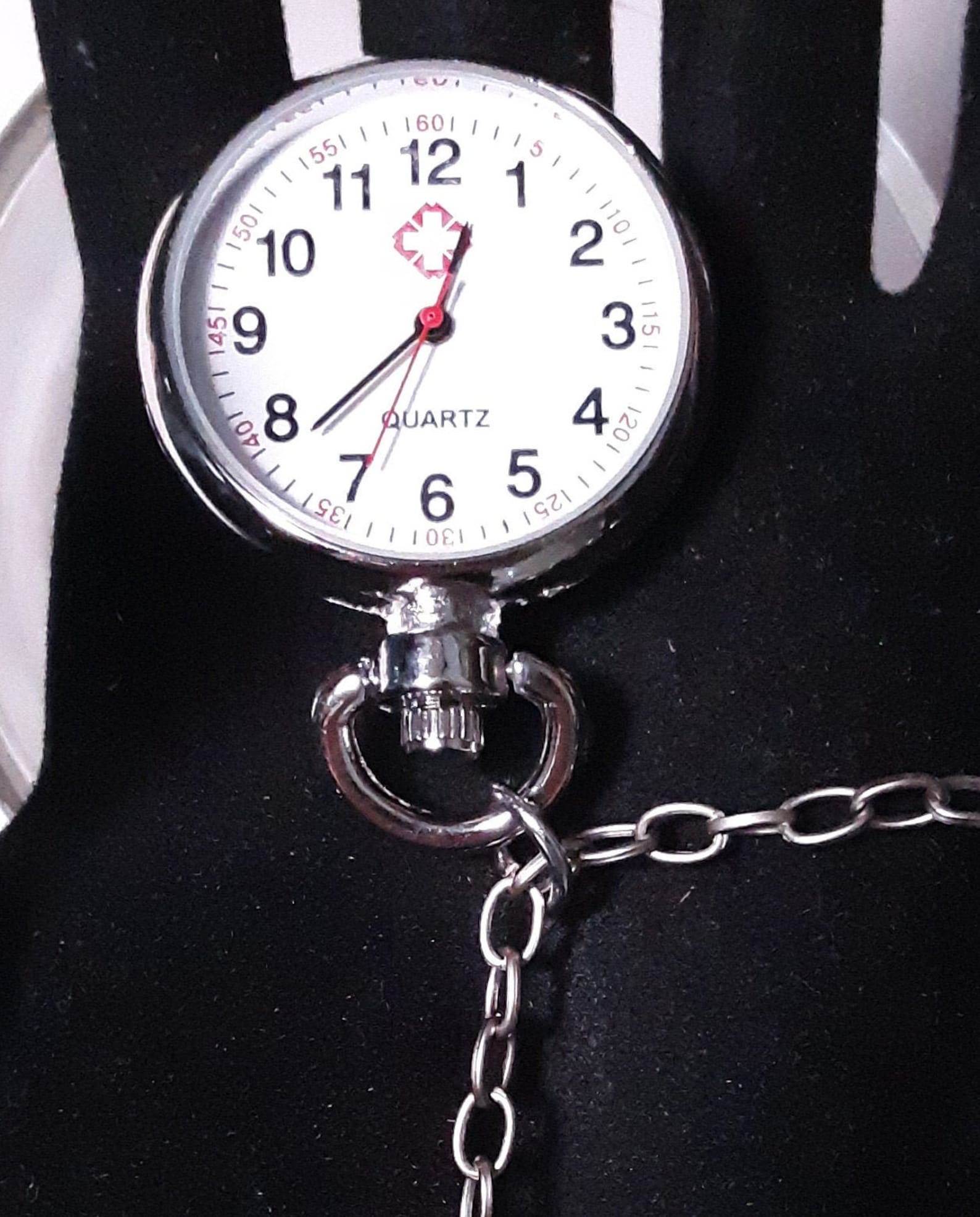 Nurse's Watch Necklace Silver Tone Chain With Lobster - Etsy