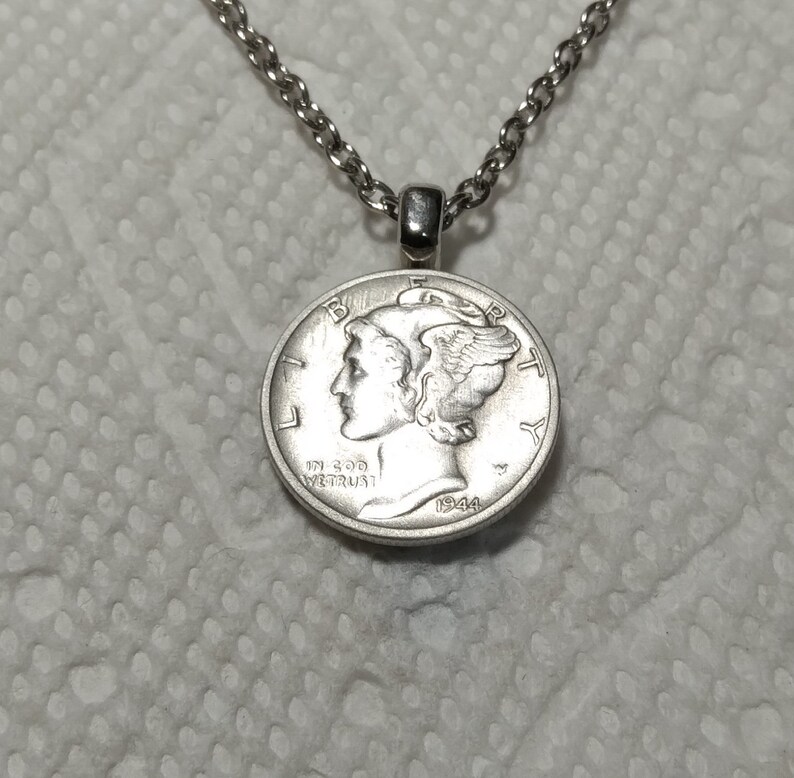 Silver 1946 to 1964 US Dime Necklace President Roosevelt and - Etsy