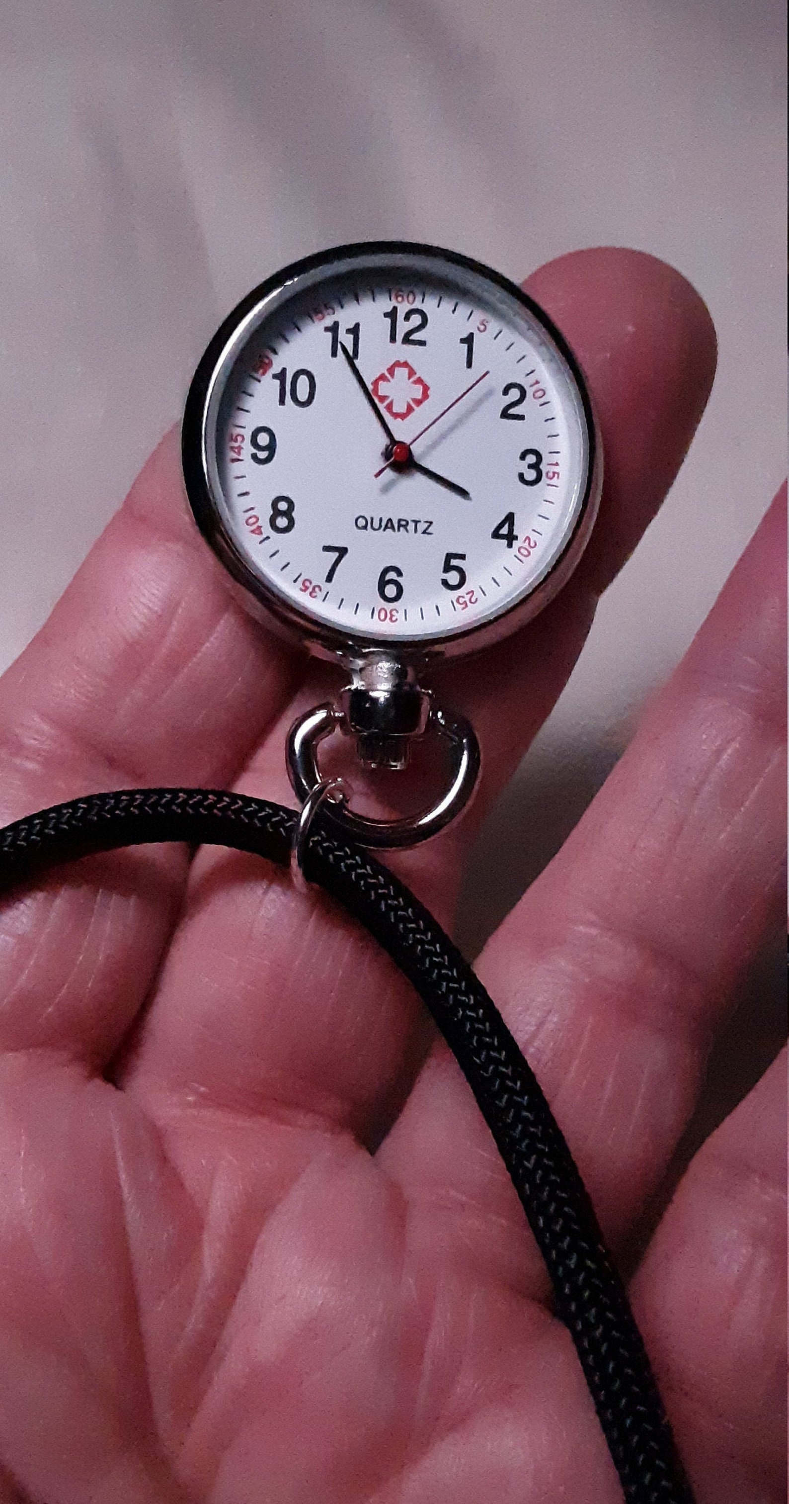 Nurse's Watch Necklace Silver Tone Chain With Lobster - Etsy