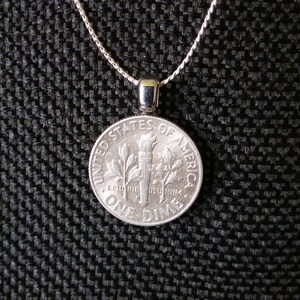 Silver 1946 to 1964 US Dime Necklace, President Roosevelt Coin. See ...