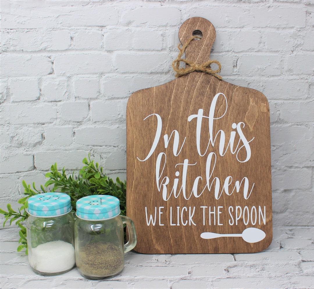 Cutting Board Kitchen Sign, Kitchen Sign, Kitchen Wood Sign, Farmhouse ...